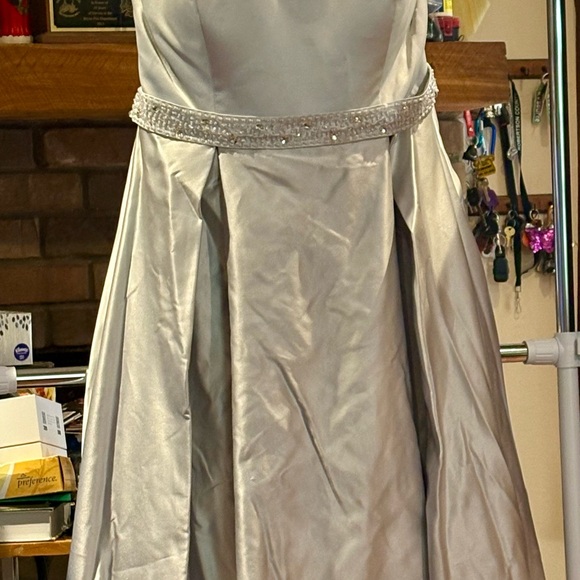 Dresses | Silver Evening Gown Halter Top | Poshmark